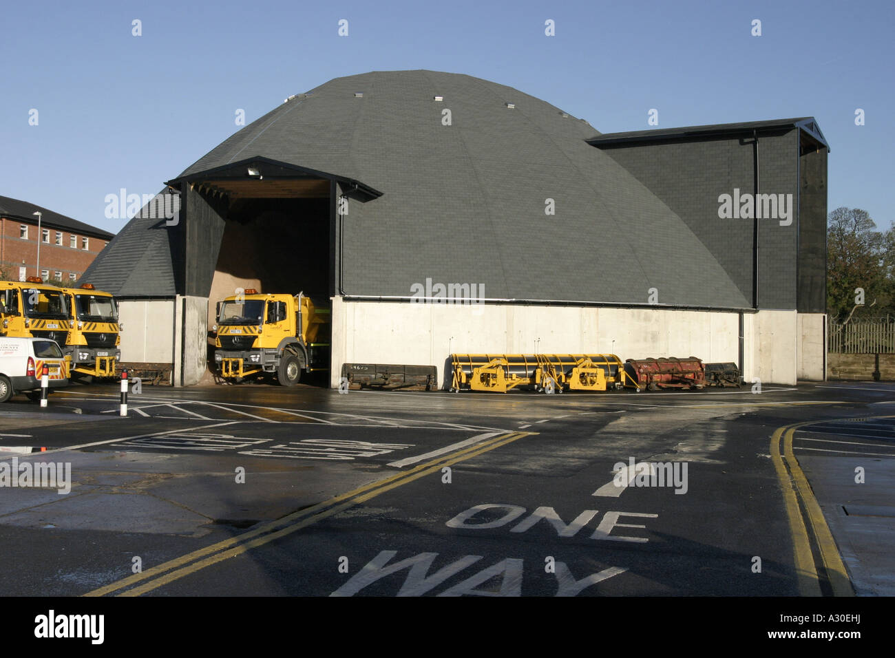 Rock Salt storage dome Stock Photo - Alamy