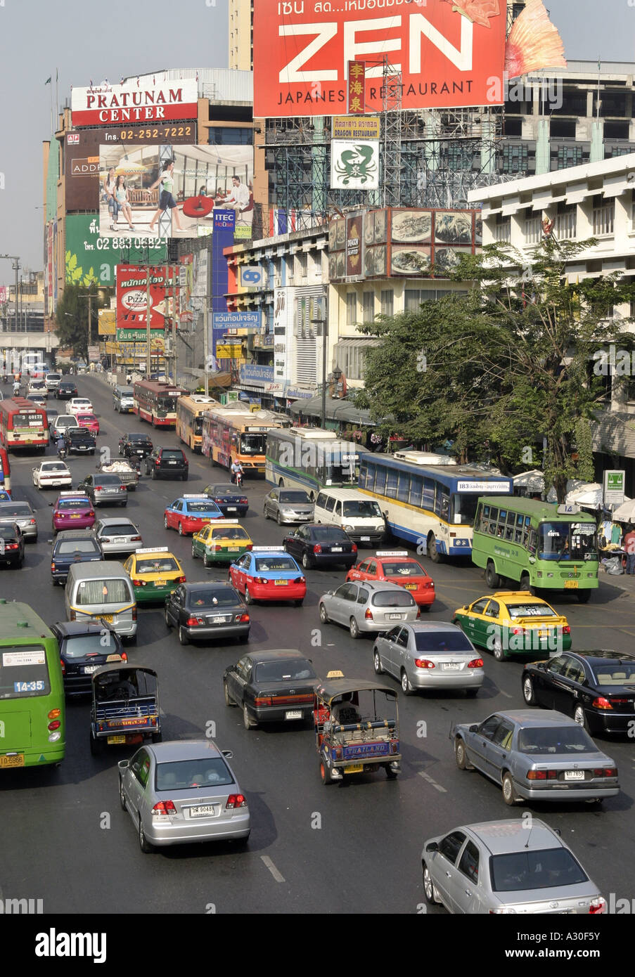 Busy Road in Bangkok Stock Photo - Alamy