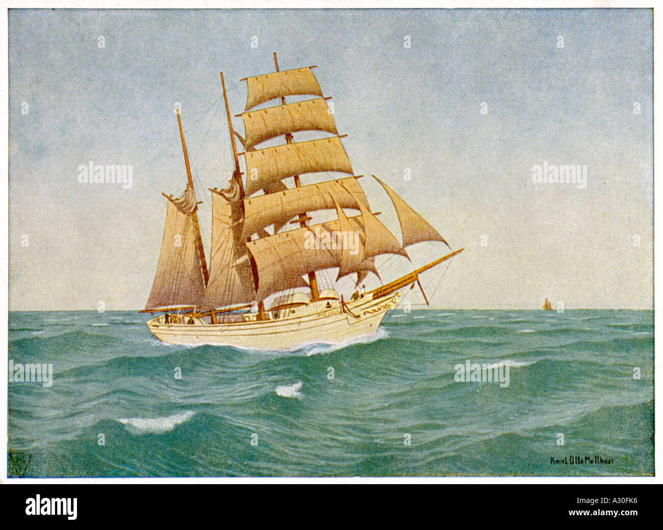 3 Masted Schooner Stock Photo - Alamy