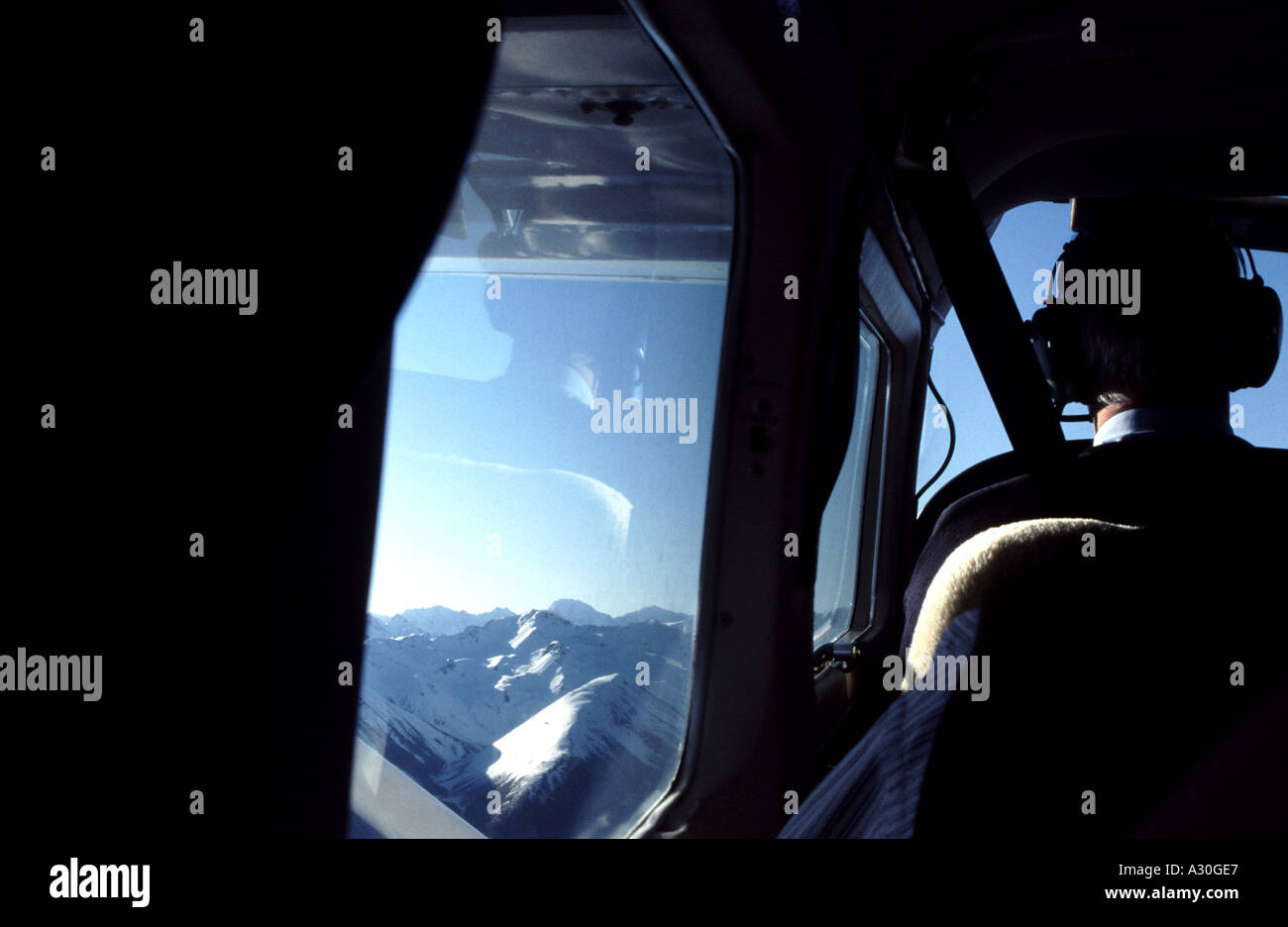 5 Seater plane journey Tekapo New Zealand Stock Photo - Alamy