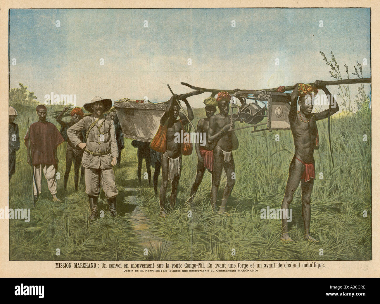 Marchand With Natives Stock Photo - Alamy