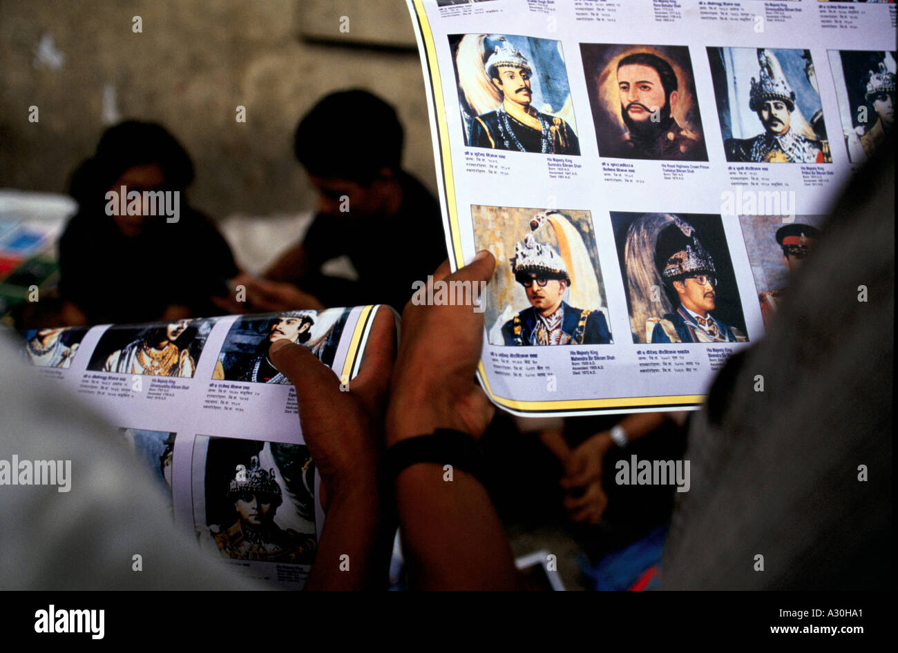 Souvenir pictures of the Nepalese royal family who were murdered by ...