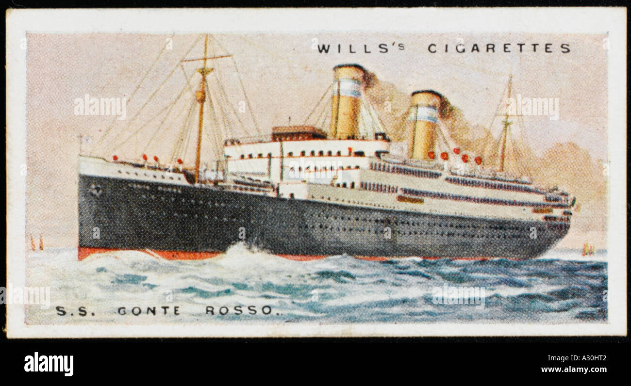 Steamship Conte Rosso Stock Photo - Alamy