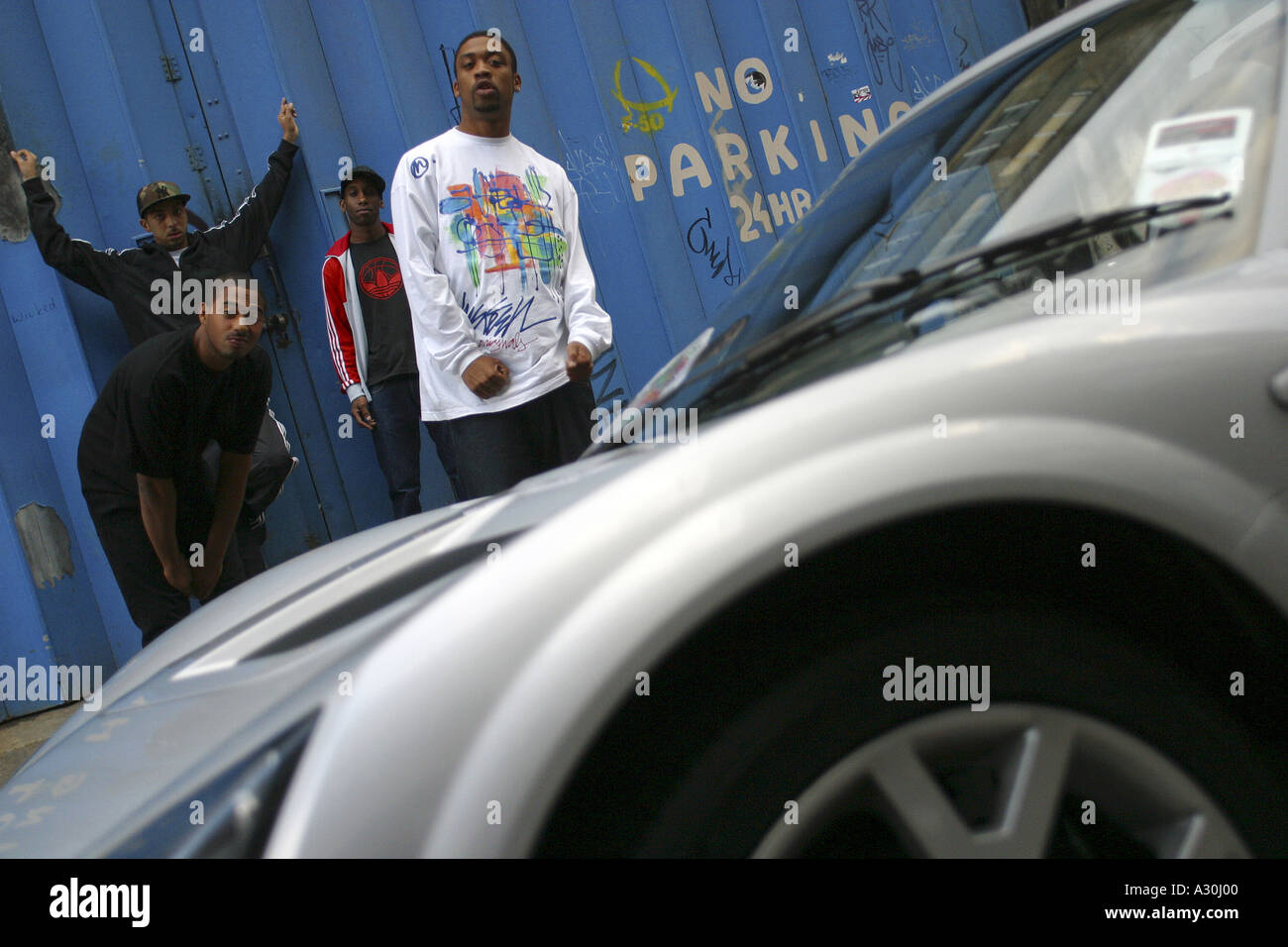 Members of the Hip Hop band, Roll Deep Crew Stock Photo - Alamy