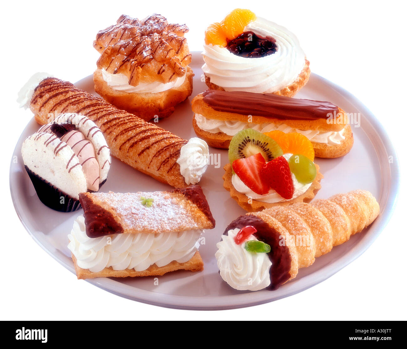 CREAM CAKES AND PASTRIES CUT OUT Stock Photo - Alamy