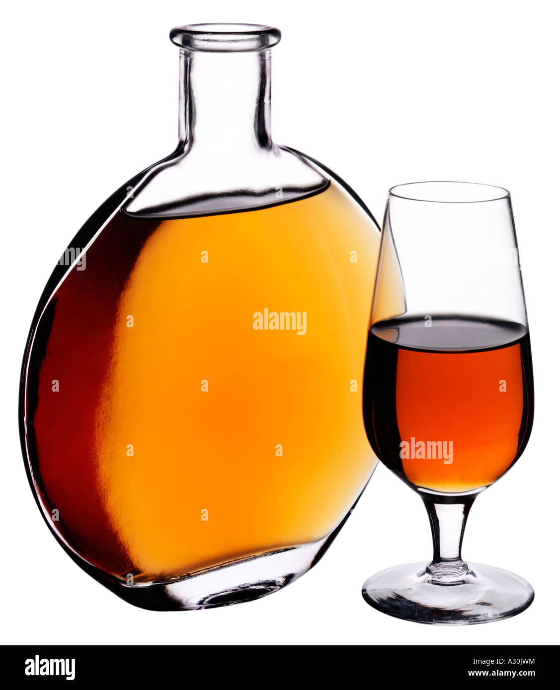 Still life brandy bottle Cut Out Stock Images & Pictures - Alamy