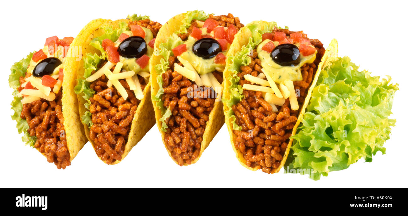 MEXICAN TACOS CUT OUT Stock Photo - Alamy