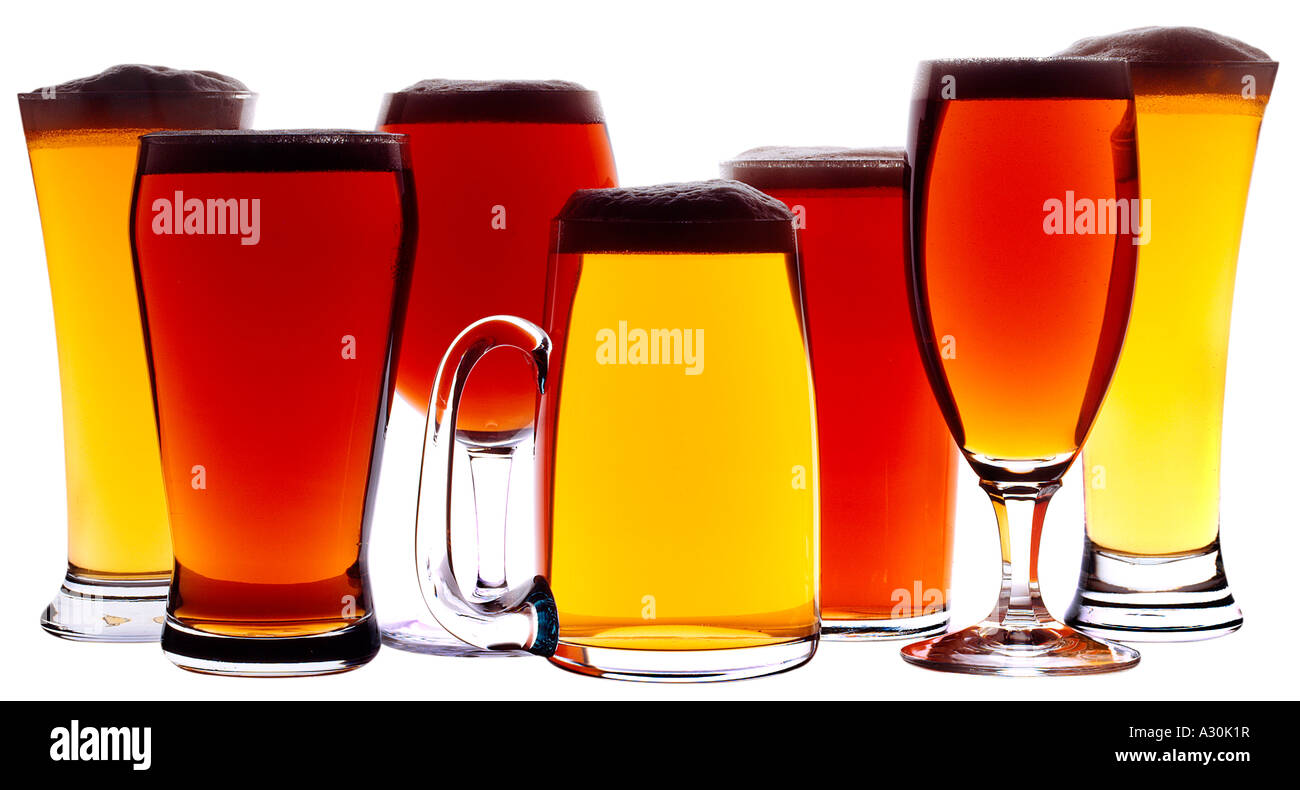 SELECTION OF BEERS CUT OUT Stock Photo - Alamy