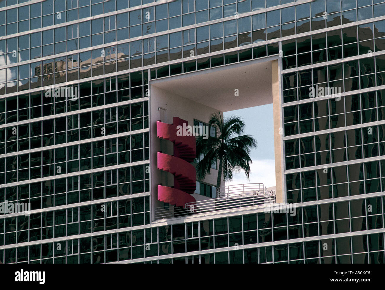 detail of wall downtown miami Stock Photo - Alamy