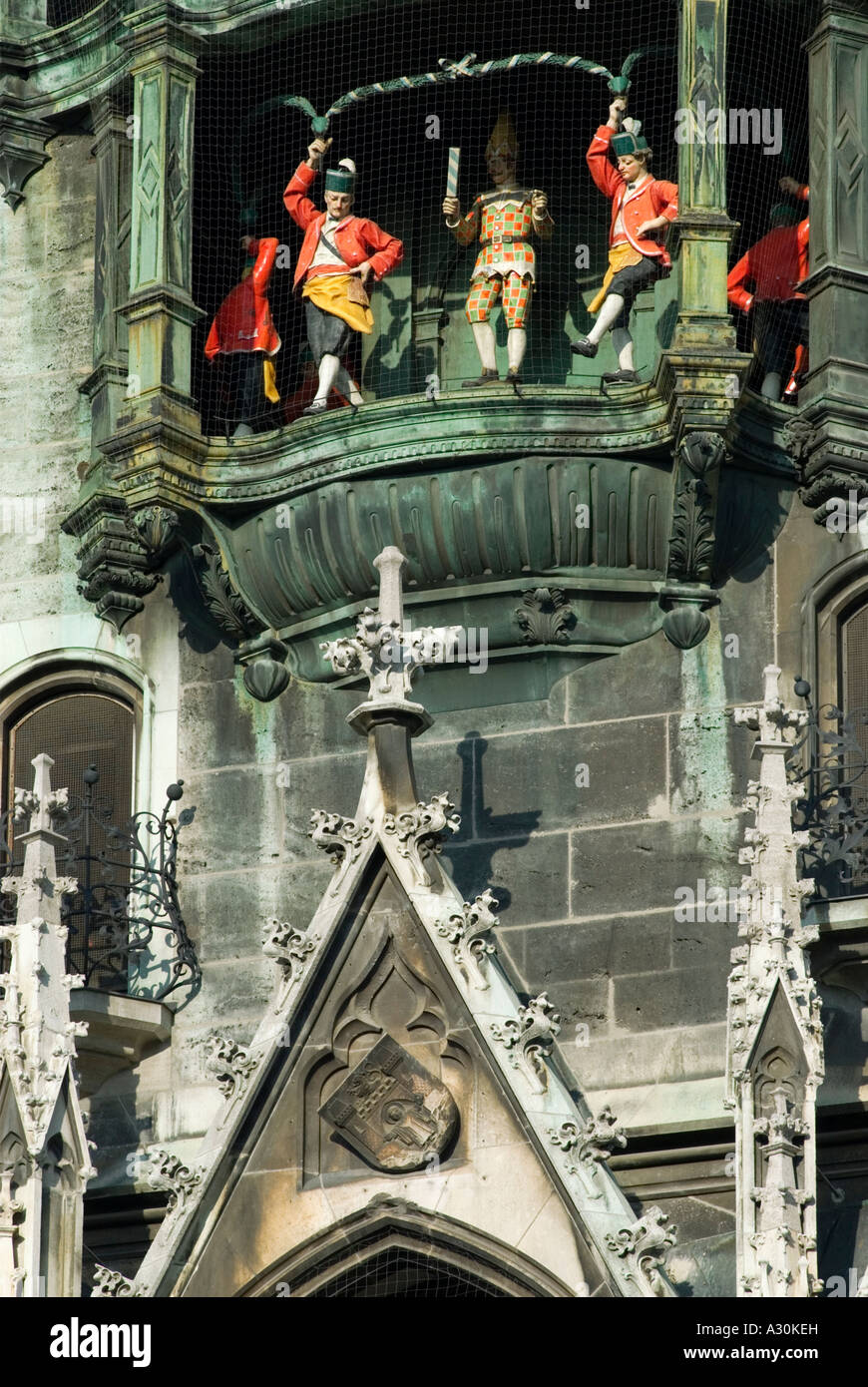 clock tower of new town hall Munich Capital City of Bavaria Germany ...
