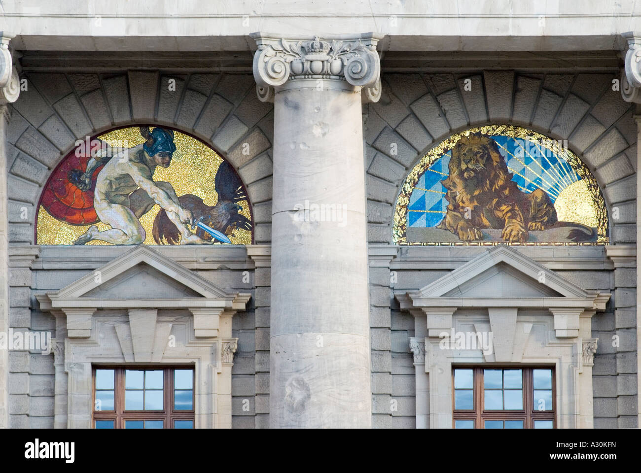 Detail of Staatskanzlei Government Building of Bavaria in Munich ...