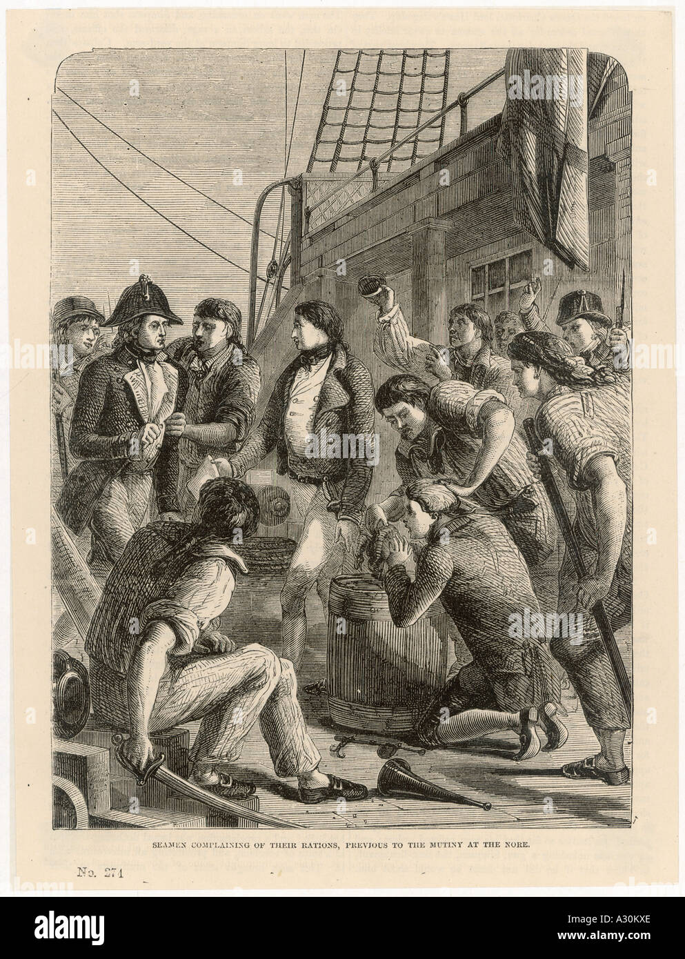 Mutiny On The Nore 1797 Stock Photo - Alamy