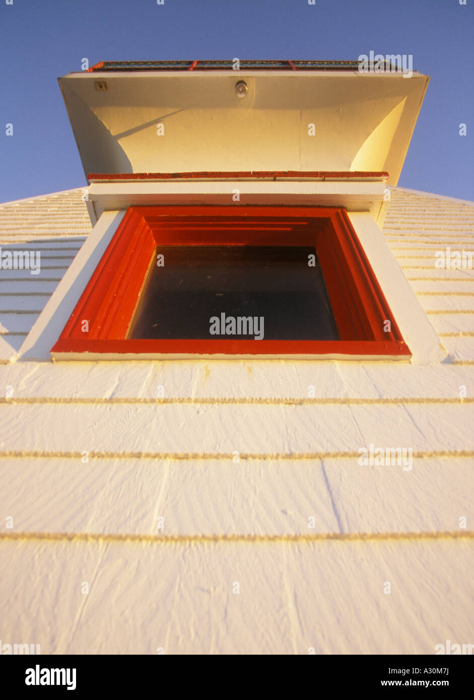 Looking up at on the lighthouse at Carleton Quebec Stock Photo - Alamy