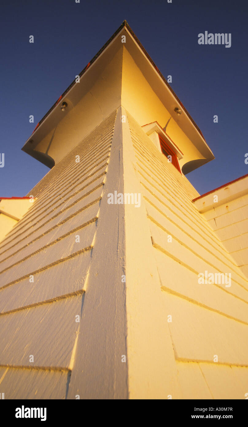 Looking up at on the lighthouse at Carleton Quebec Stock Photo - Alamy