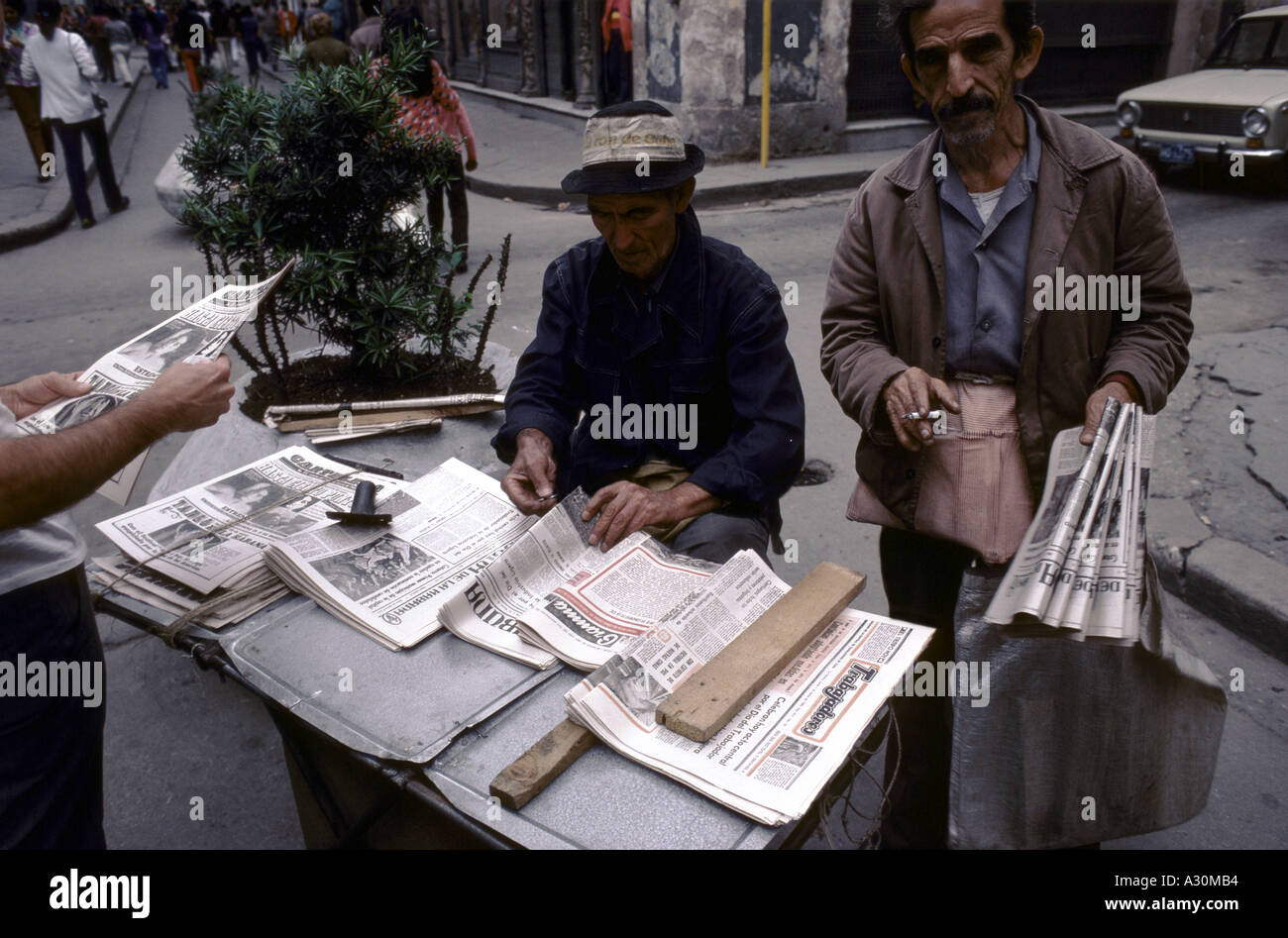 Newspaper street seller hi-res stock photography and images - Alamy
