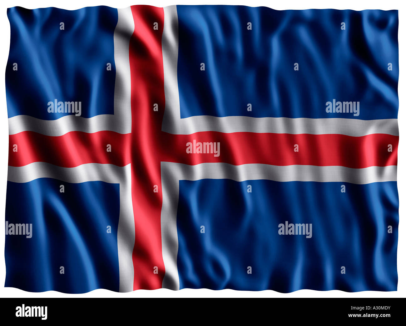 National flag of Iceland Stock Photo - Alamy