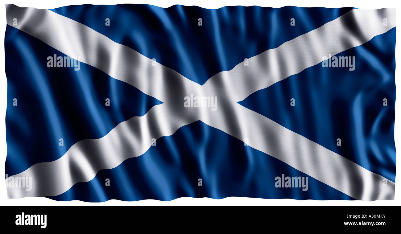 National flag of Scotland Stock Photo - Alamy