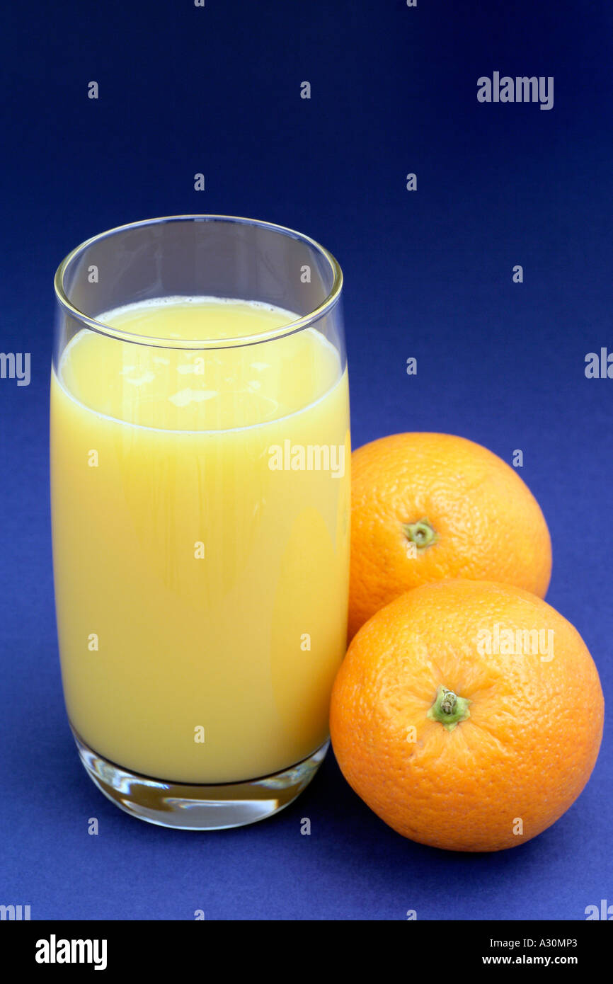 Glass of Orange Juice Stock Photo - Alamy