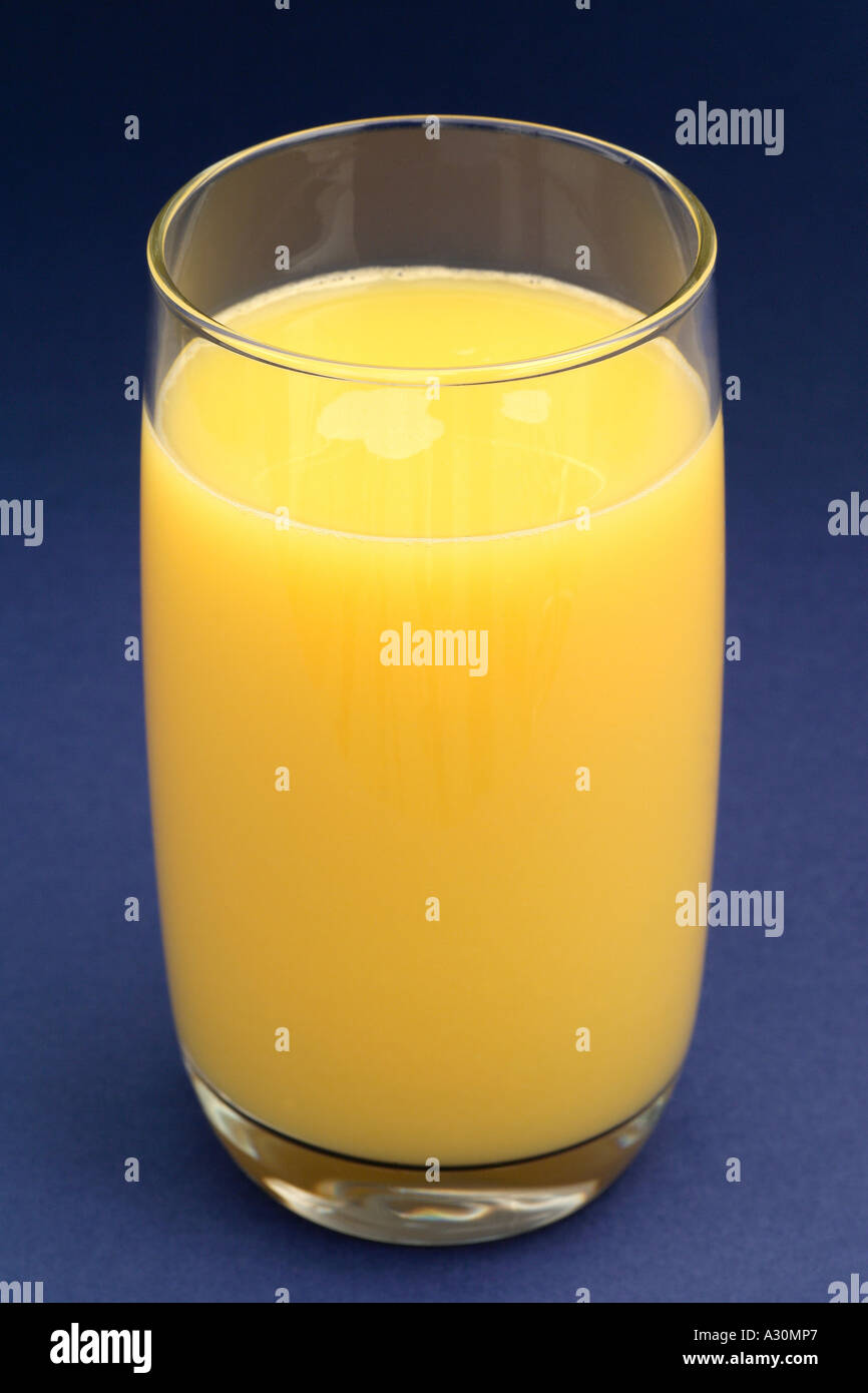 Glass of Orange Juice Stock Photo - Alamy