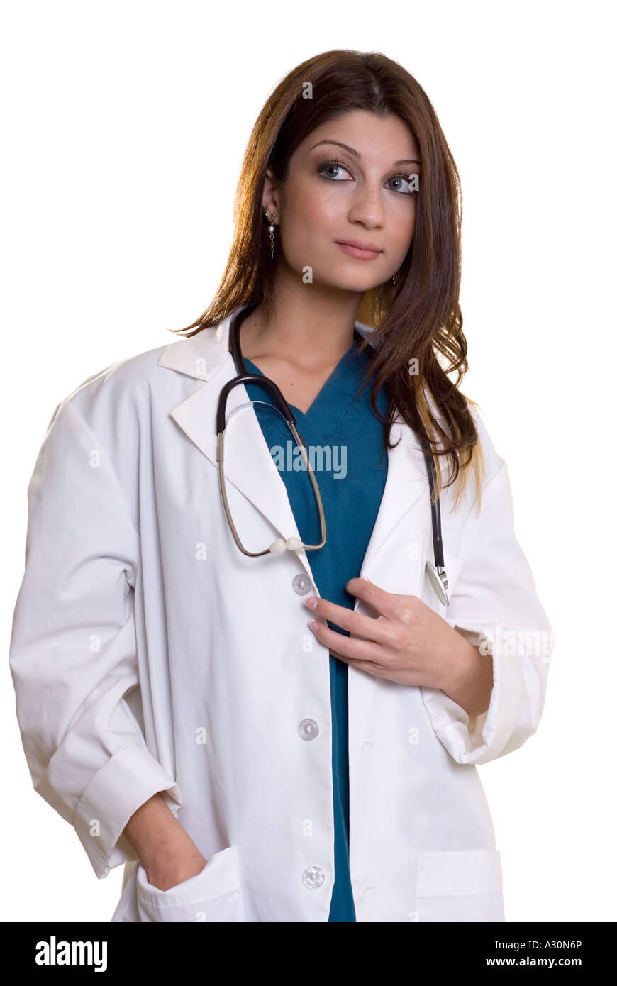 Attractive lady doctor Stock Photo - Alamy