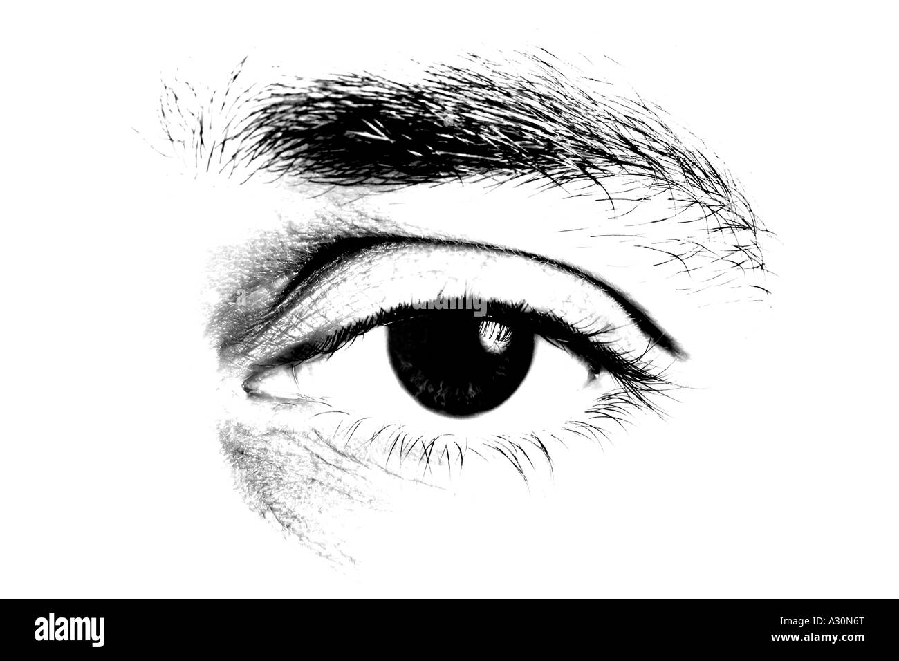 Eyelid contrast Cut Out Stock Images & Pictures - Alamy