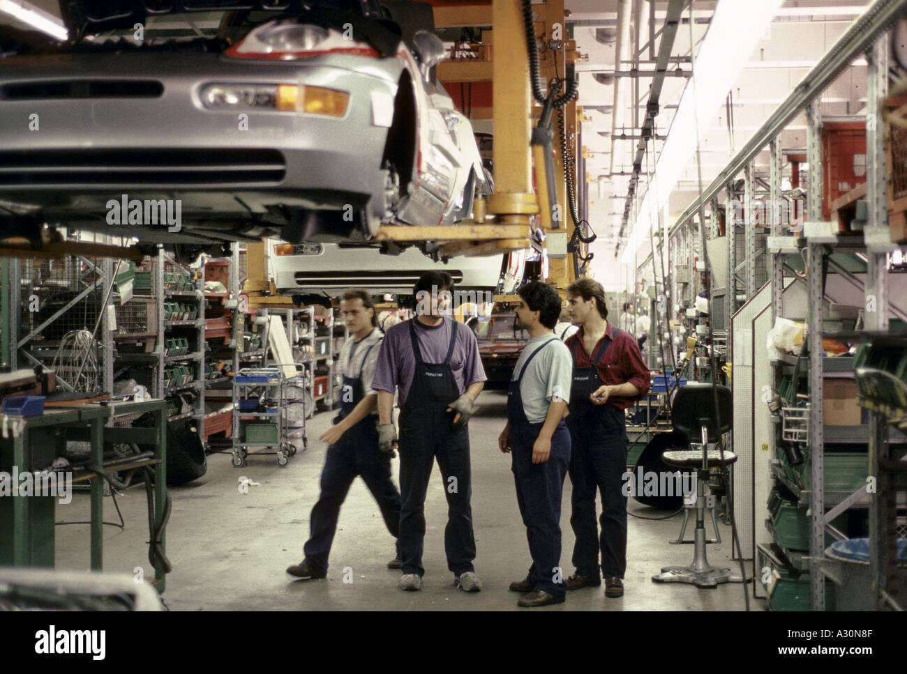 assembly line on porsche factory germany Stock Photo - Alamy
