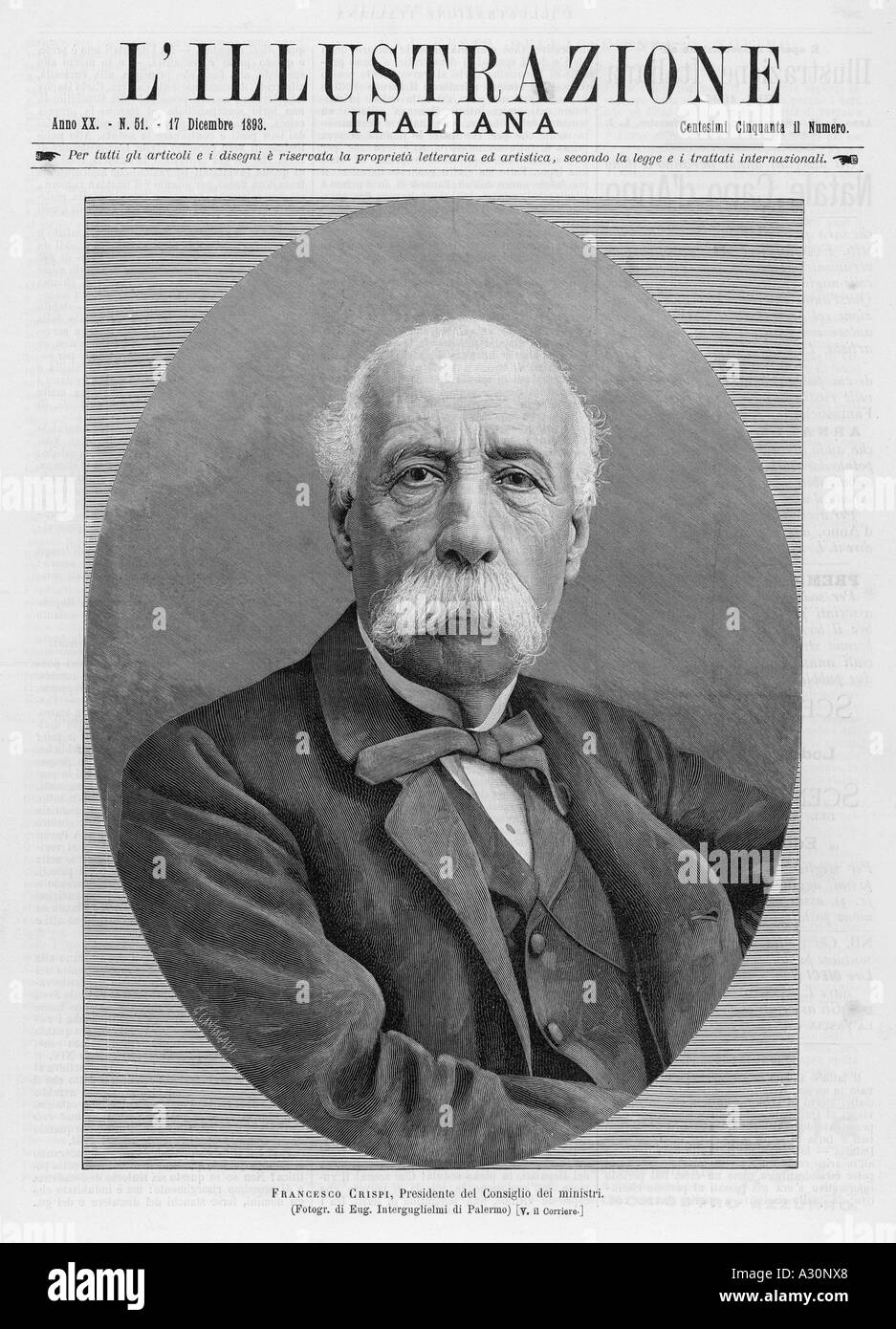 Francesco Crispi Ilz 93 Stock Photo - Alamy