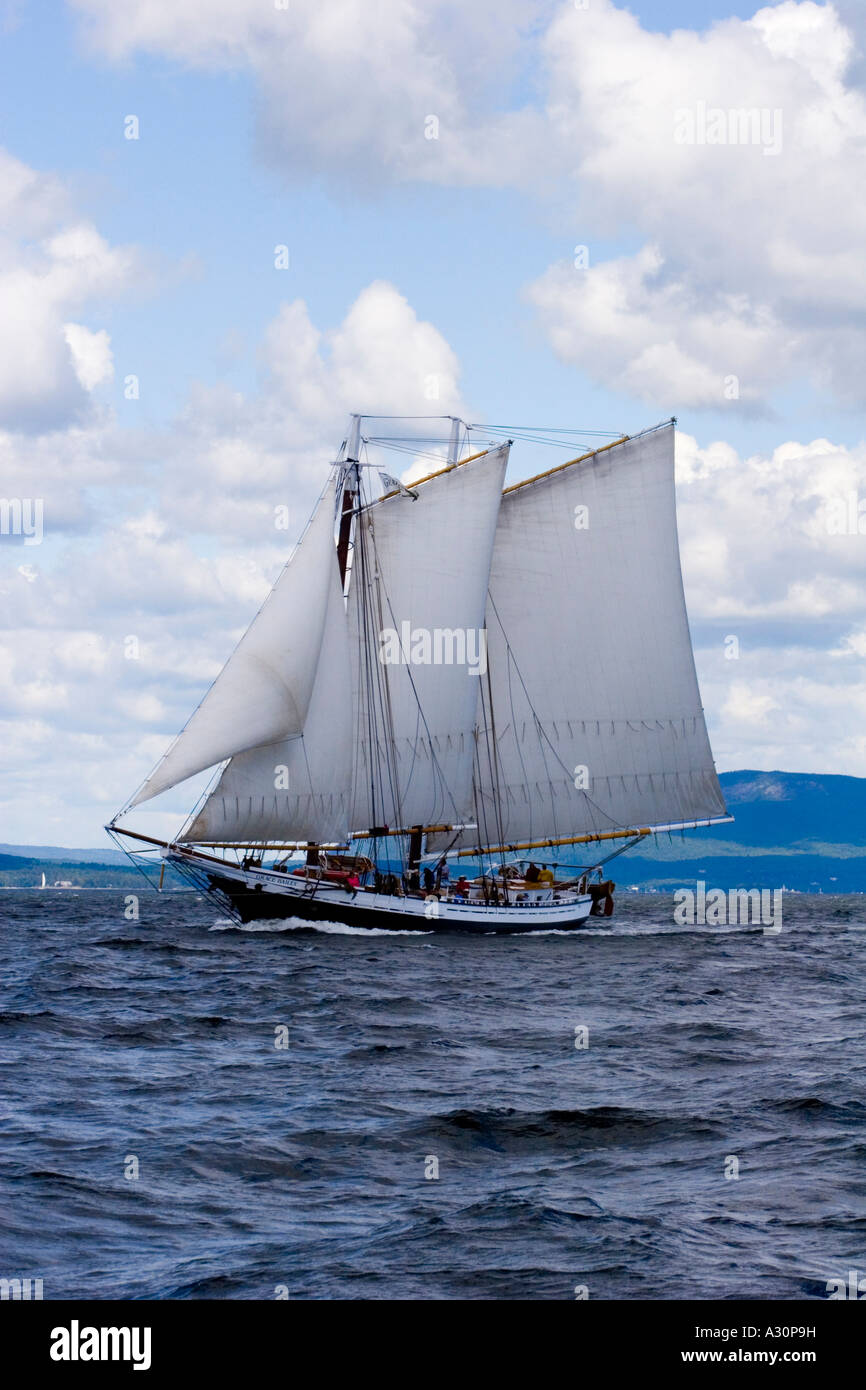 Schooner GRACE BAILEY Under Full Sail Stock Photo - Alamy