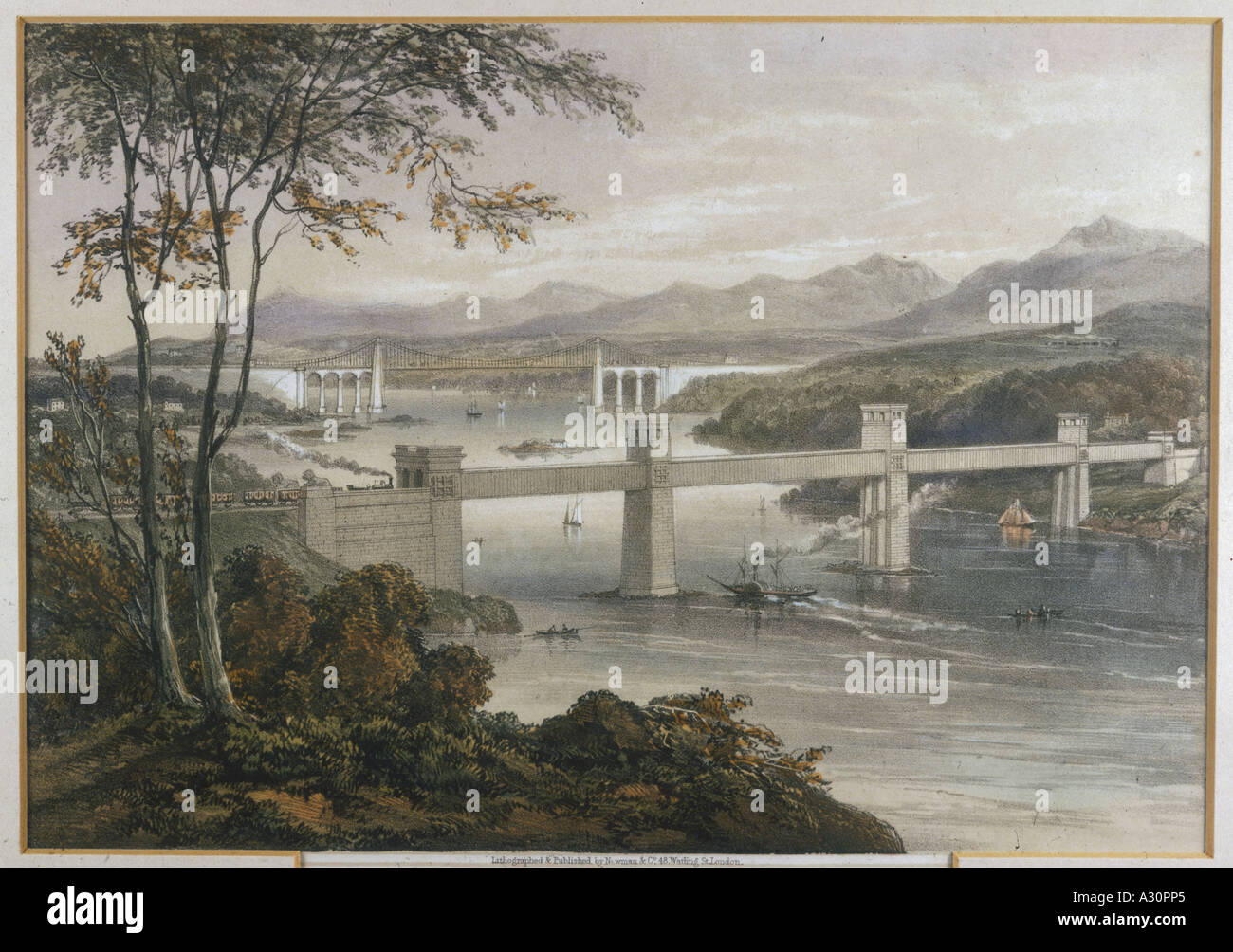 Menai Home Lithograph Stock Photo - Alamy