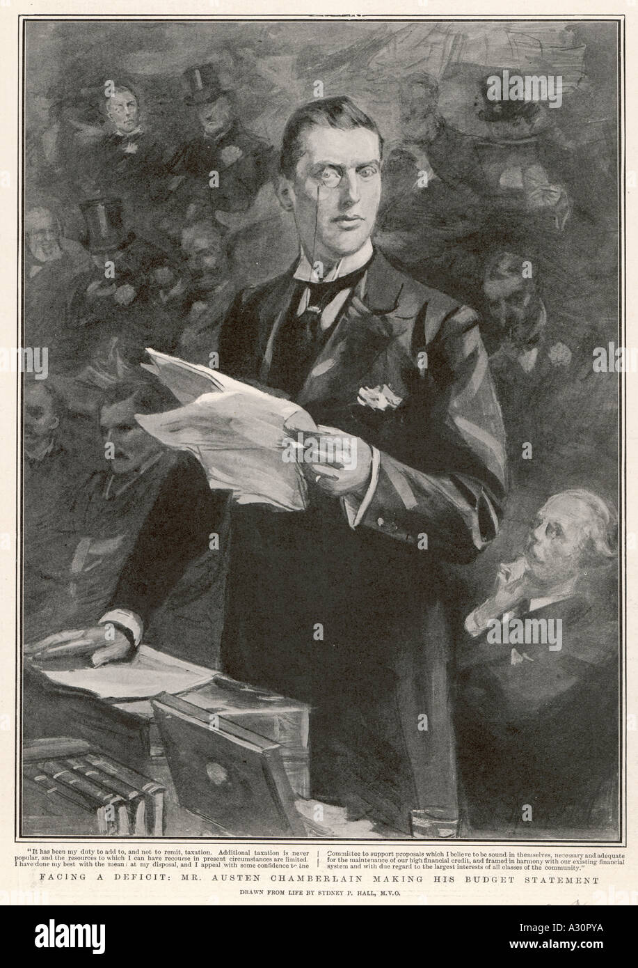 Austen Chamberlain 1904 Stock Photo - Alamy