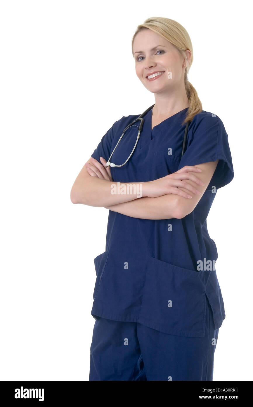 Attractive smiling nurse Stock Photo - Alamy