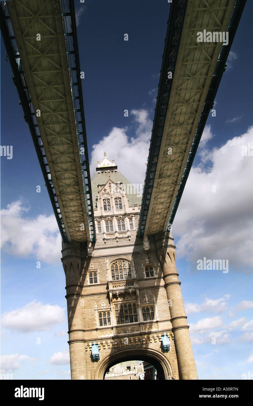 upwards view of tower bridge Stock Photo - Alamy