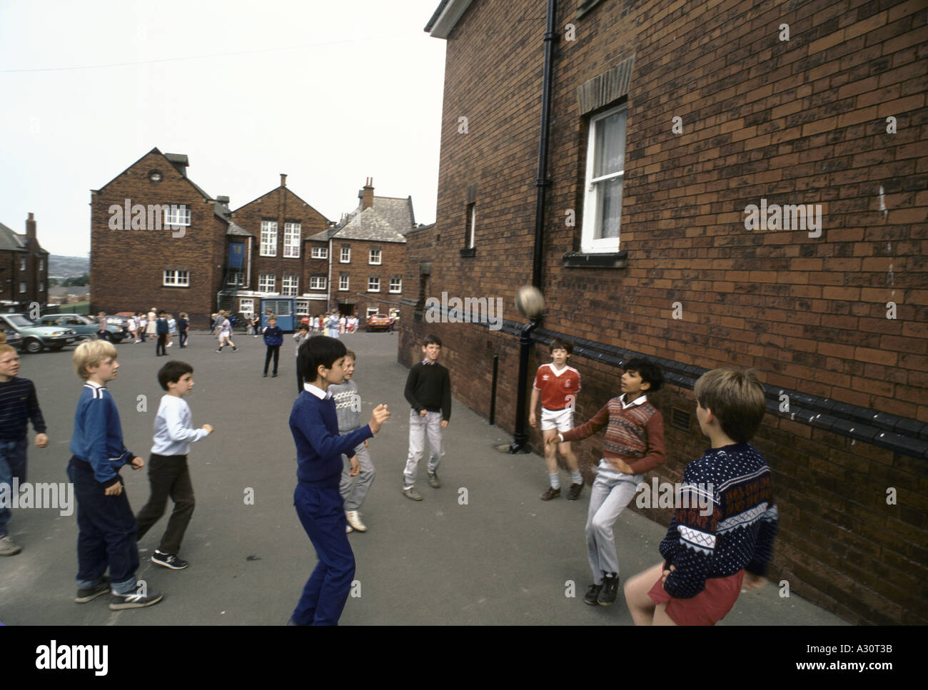 primary school playground scene Stock Photo - Alamy