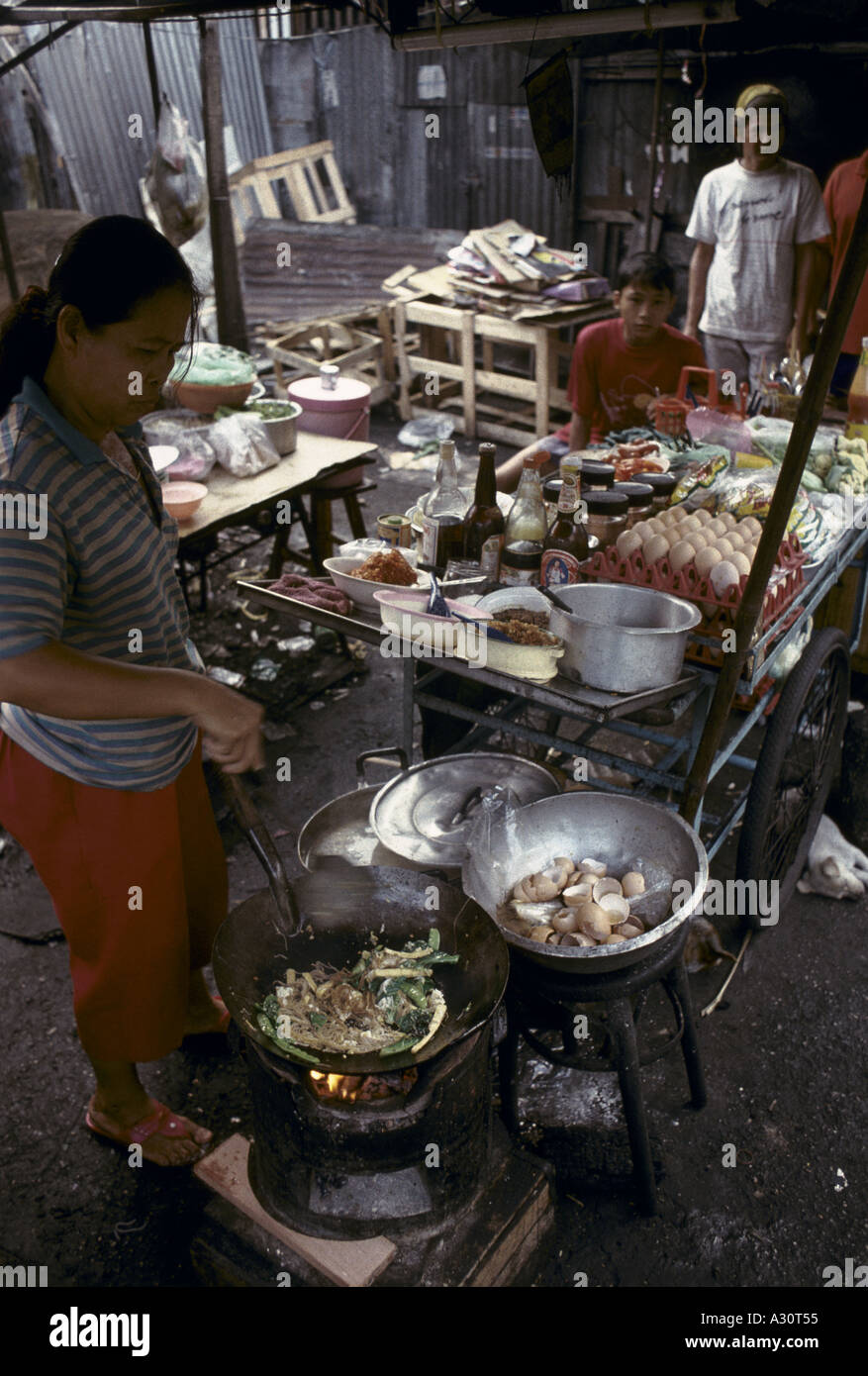 Streetside stall in Bangkok, Thailand Stock Photo - Alamy