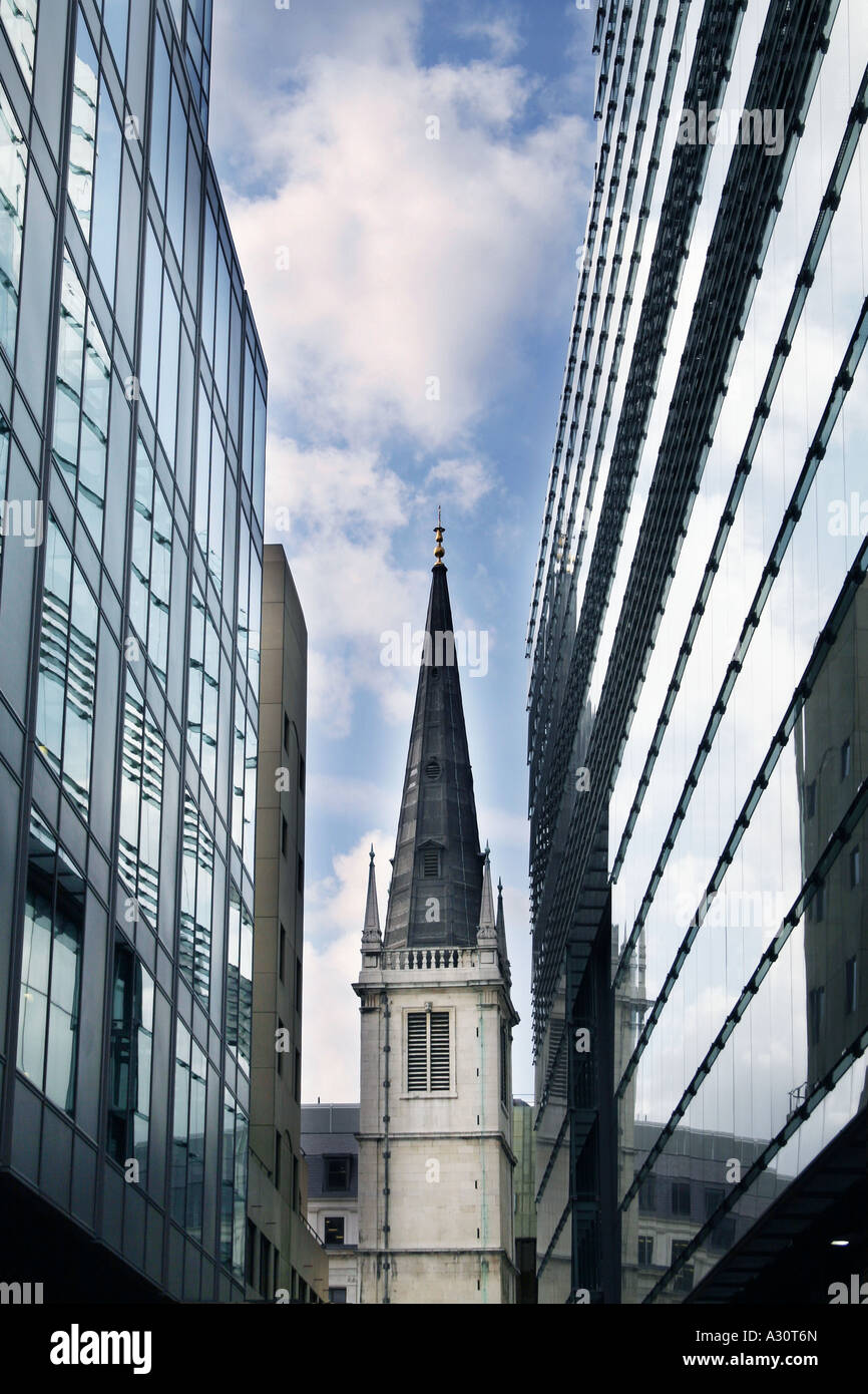 church spire in london Stock Photo - Alamy