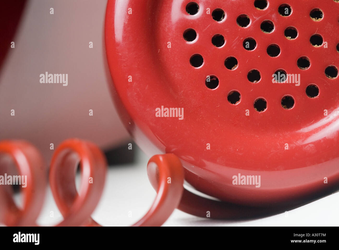 old red telephone receiver Stock Photo - Alamy