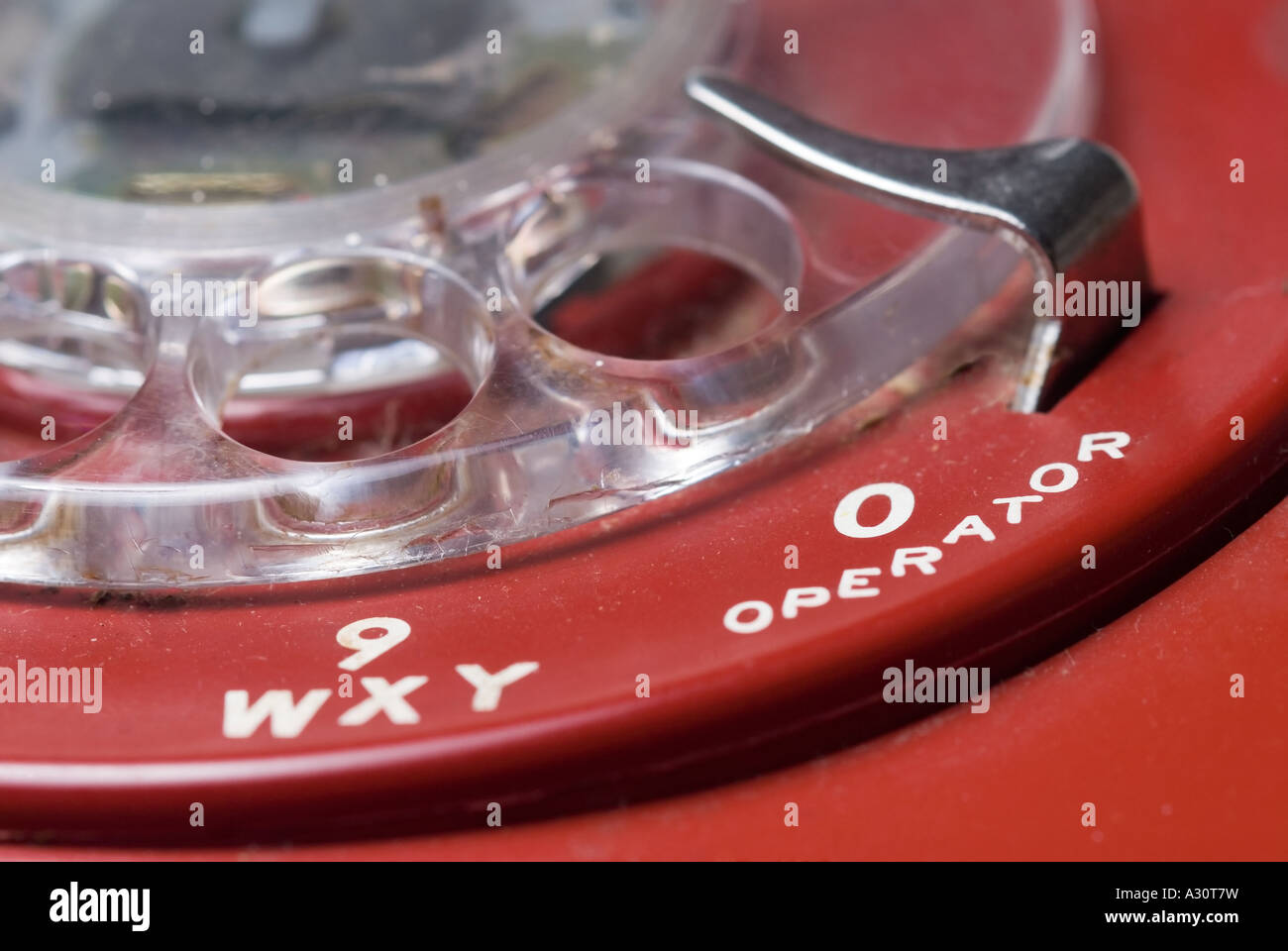 Red rotary telephone Stock Photo - Alamy