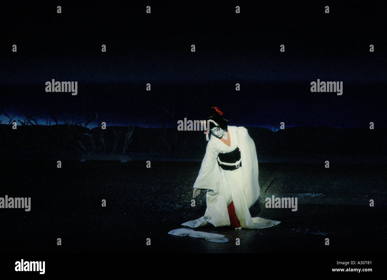 tokyo japan a kabuki actor performs on stage in the japanese play death ...