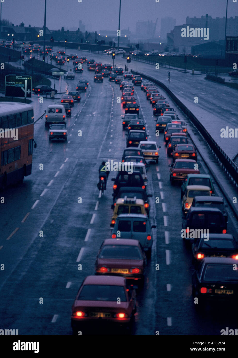 Traffic jam at night hi-res stock photography and images - Alamy
