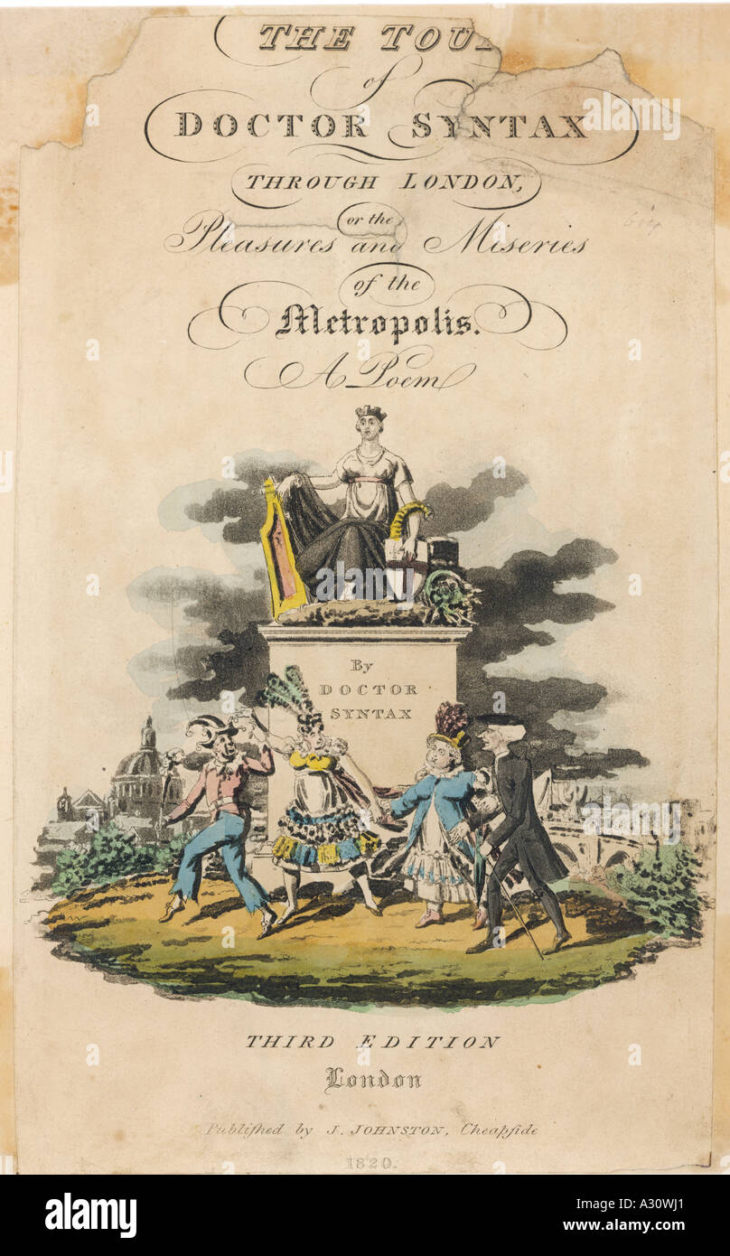Dr Syntax Title Page Stock Photo - Alamy