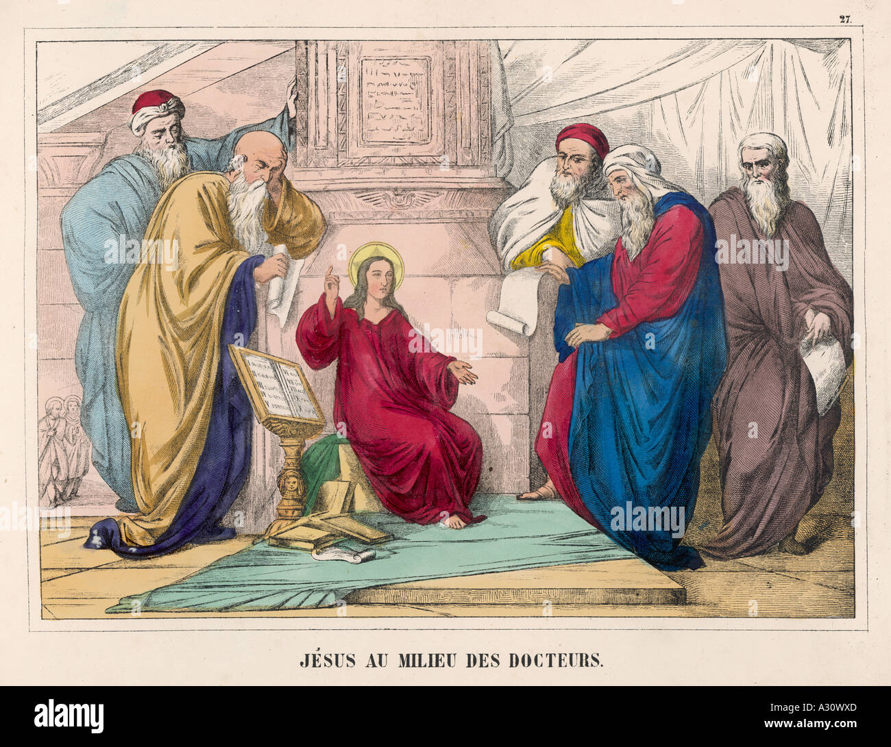 Jesus And The Doctors Stock Photo - Alamy