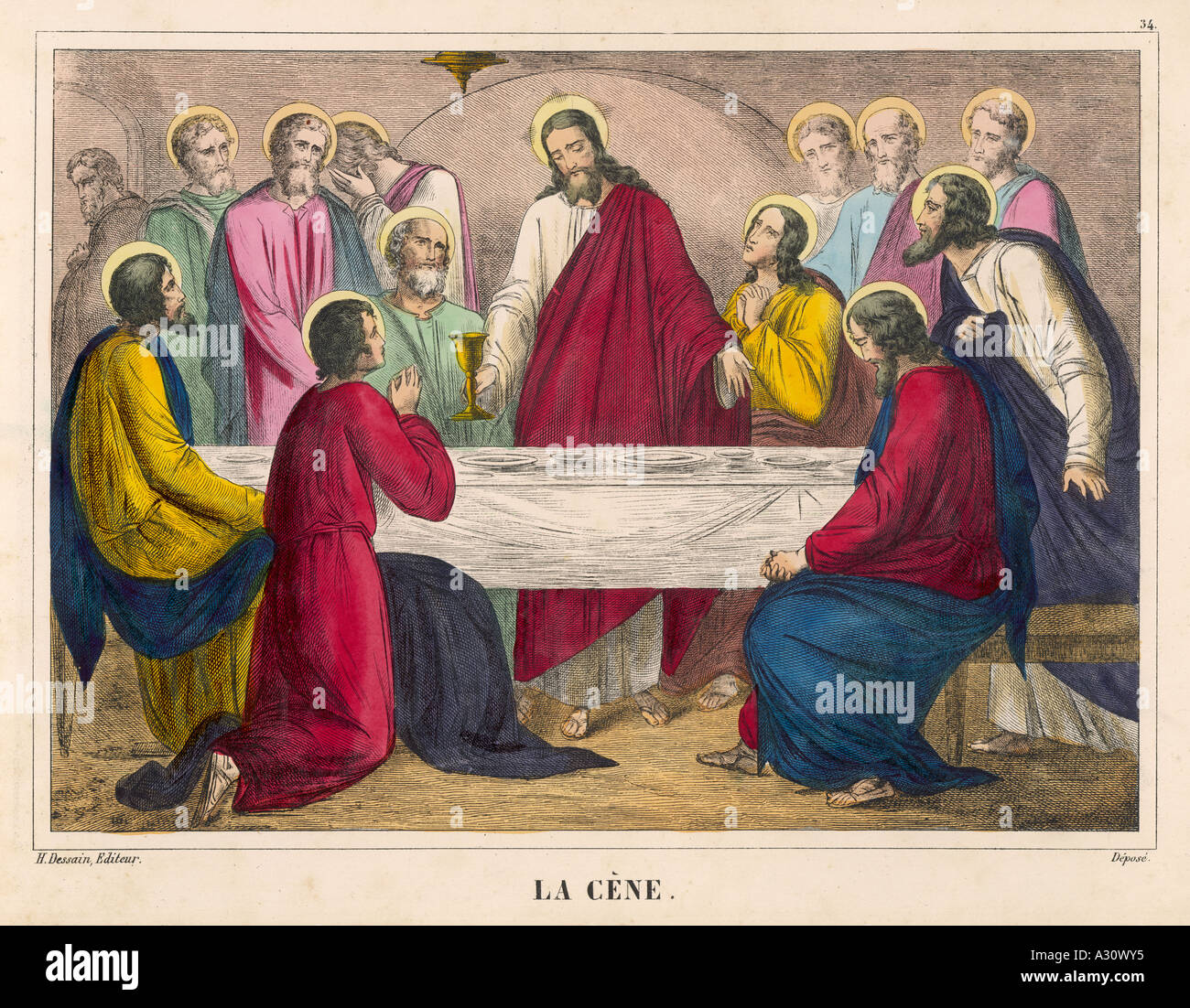 Jesus and last supper hi-res stock photography and images - Alamy