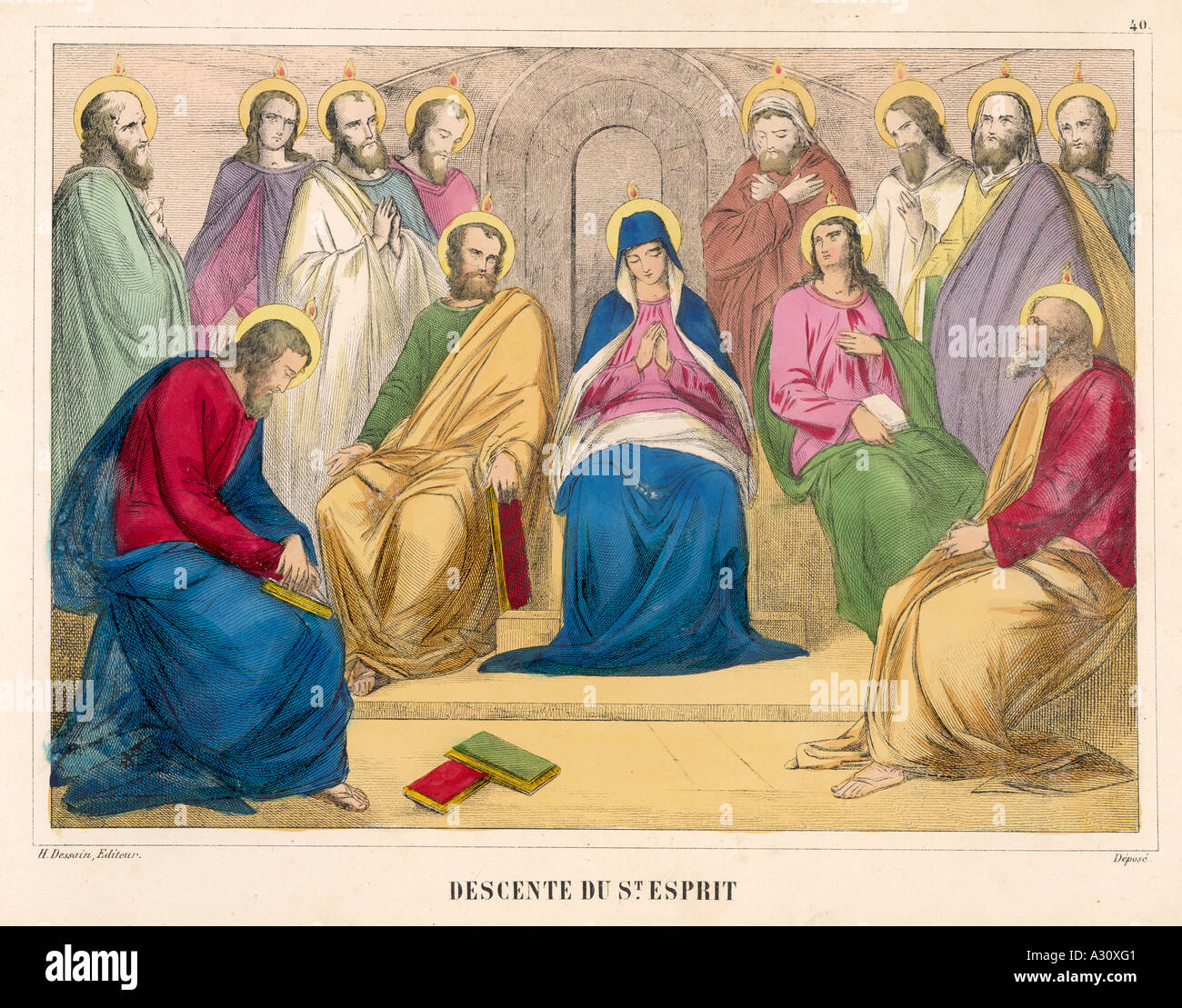 The holy spirit descends on the apostles hi-res stock photography and ...