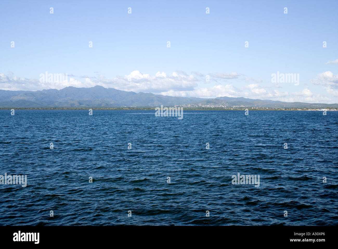 Trinidad and the Escambray mountains from the Ancon peninsula, Cuba ...