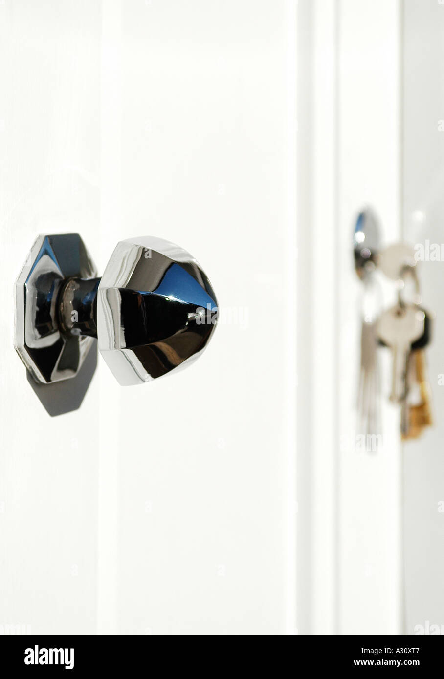 Front door keys in door next to door knob. Picture by Patrick Steel ...
