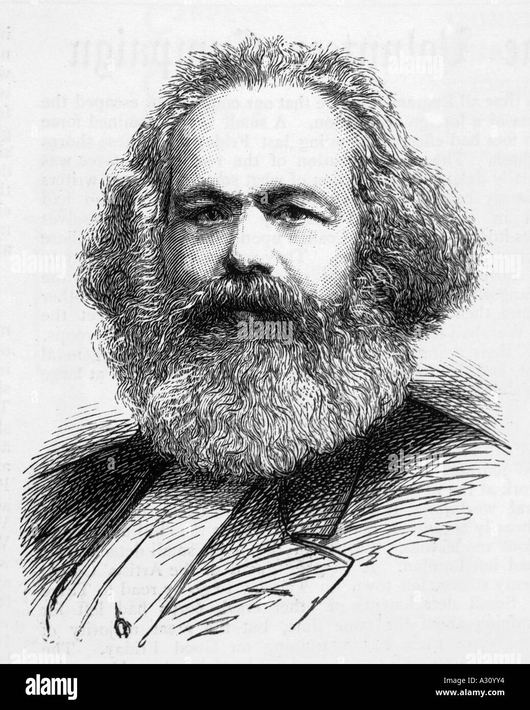Karl Marx Graphic 1883 Stock Photo - Alamy