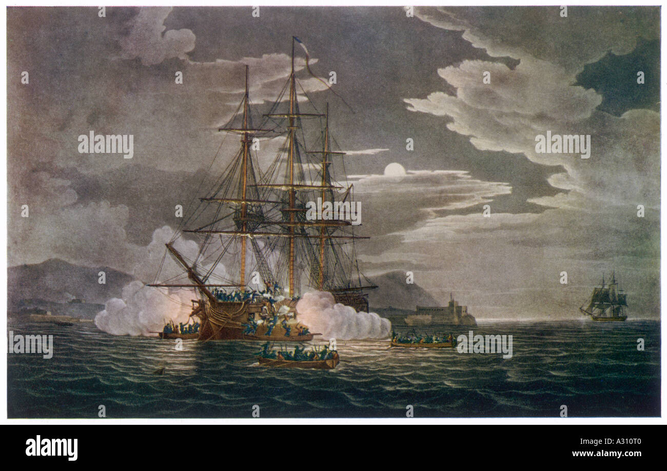 Naval Action 1799 Stock Photo - Alamy