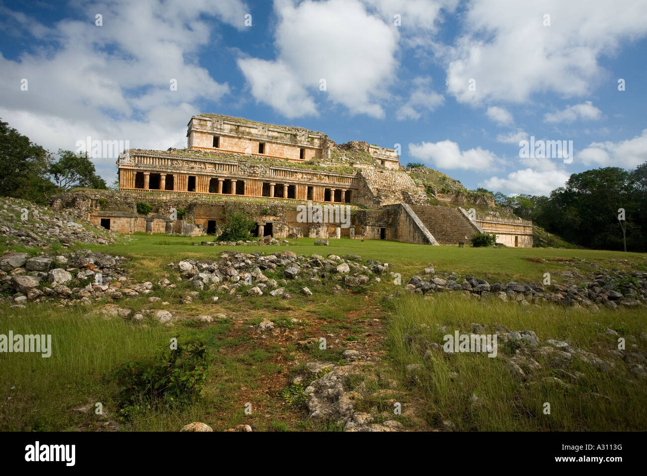 The Palace at the ruined Mayan city of Sayil in Mexico Stock Photo - Alamy