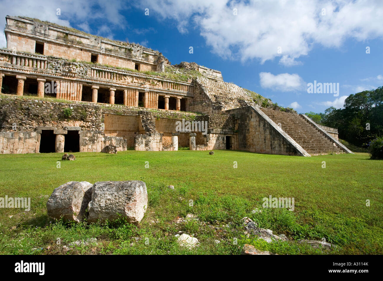 The Palace at the ruined Mayan city of Sayil in Mexico Stock Photo - Alamy
