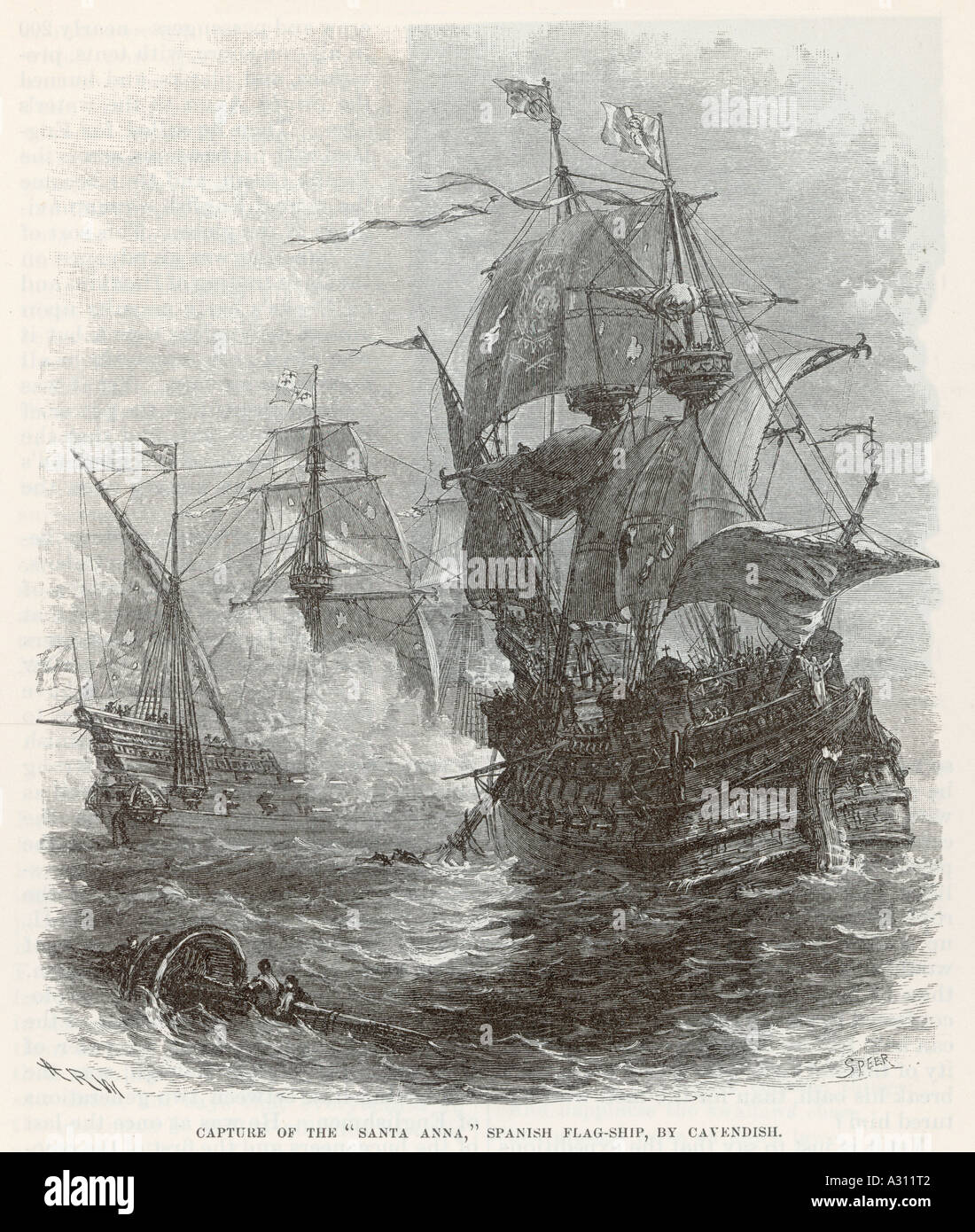 Cavendish Captures Ship Stock Photo - Alamy